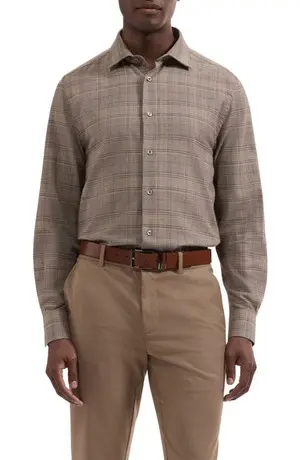 Bugatchi Julian Plaid Cotton & Wool Button-up Shirt