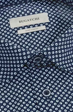 Bugatchi James Geometric Print Ooohcotton Tech Shirt