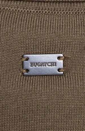 Bugatchi Cotton & Modal Polo Cardigan - Moss
