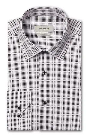 Bugatchi James Ooohcotton® Grid Button-up Shirt