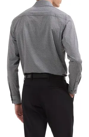 Bugatchi James Ooohcotton® Geo Print Button-up Shirt