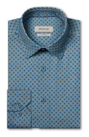 Bugatchi James Ooohcotton Print Long Sleeve Performance Button Up Shirt