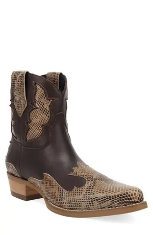 DINGO Serpico Leather Western Boot - Brown