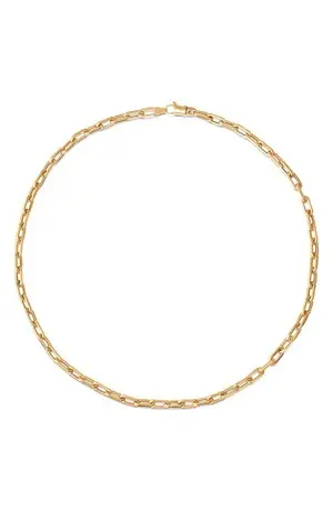 Sara Weinstock Gold Rectangular Link Chain Necklace - Yellow
