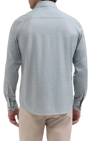 Bugatchi James Ooohcotton Geometric Long Sleeve Button Up Shirt