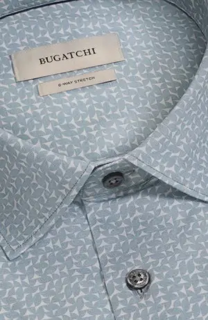 Bugatchi James Ooohcotton Geometric Long Sleeve Button Up Shirt