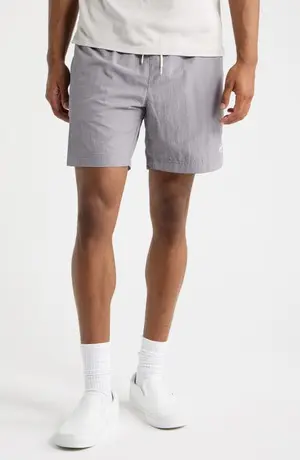PACSUN Collegiate Solid Swim Trunks - Silver