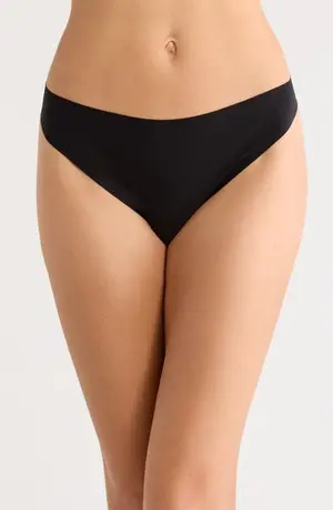 Nordstrom Invisible Edge Thong - Black