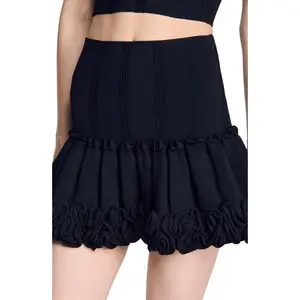 Sandro Short Ribbed Knit Skirt