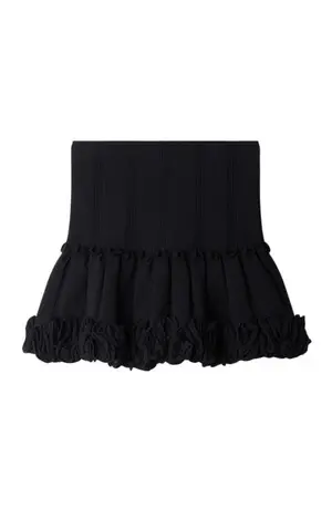 Sandro Short Ribbed Knit Skirt