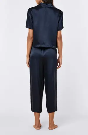 PAPINELLE Audrey Mulberry Silk Crop Pajamas