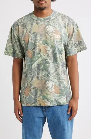 Obey Eyes 3 Camo Graphic T-shirt - Leaf Camo
