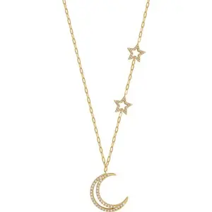 KARMA AND LUCK Lunar Grace Radiant Moon & Stars Necklace - Gold