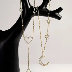 KARMA AND LUCK Lunar Grace Radiant Moon & Stars Necklace
