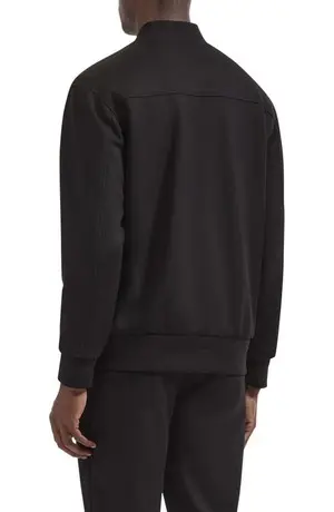 Bugatchi Soft Touch Knit Bomber Jacket - Black