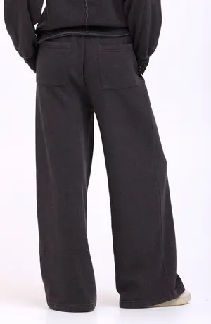 THREADS 4 THOUGHT Sigourney Mineral Wash Wide Leg Pants - Black