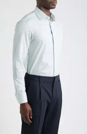 Bugatchi James Ooohcotton® Button-up Shirt - Seafoam