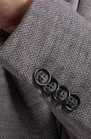 Bugatchi Two-button Stretch Cotton & Virgin Wool Blend Blazer