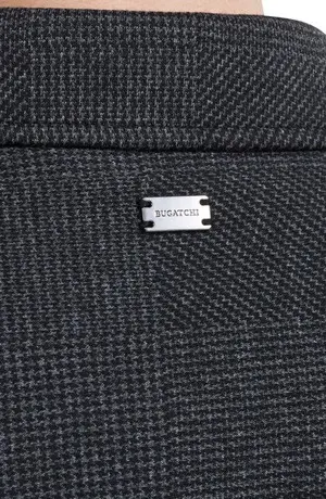 Bugatchi Long Sleeve Knit Button Down Shirt - Black