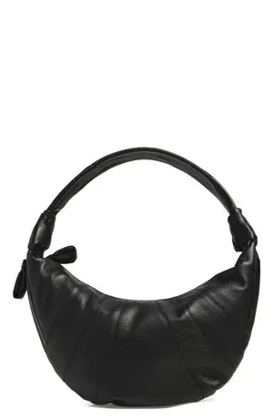 LEMAIRE Fortune Croissant Leather Shoulder Bag - Black