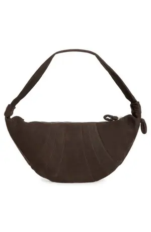 LEMAIRE Fortune Croissant Shoulder Bag - Dark Chocolate