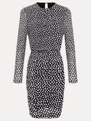 PHASE EIGHT Teodroa Ruched Polka Dot Mini Dress
