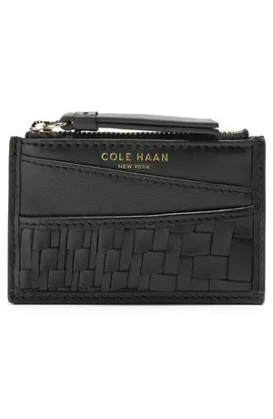 Cole Haan Ivy Leather Card Case - Black