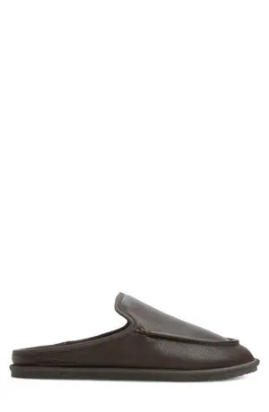 Brooks Brothers Suede Scuff Slippers - Dark Brown