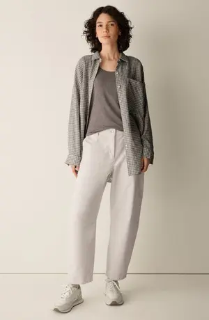 Eileen Fisher Arch Stretch Cotton Corduroy Ankle Pants