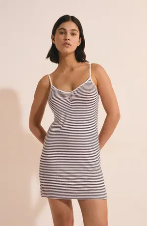 ETAM Vicky Striped Chemise - Navy