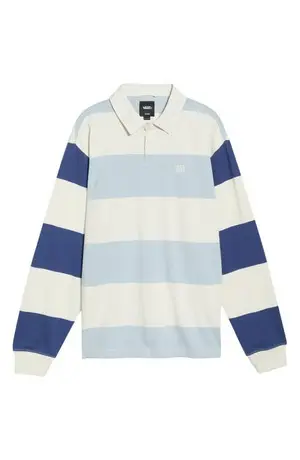 VANS Two-tone Ward Stripe Long Sleeve Rugby Polo