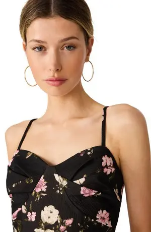 Steve Madden Lorrie Floral Jacquard Minidress