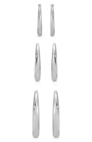 Ettika Set Of 3 Hoop Earrings