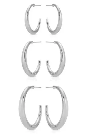Ettika Set Of 3 Hoop Earrings