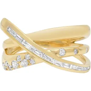 Sara Weinstock Papua Gold Diamond Crossover Ring