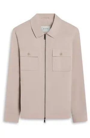 Bugatchi Travel Tech Shirt Jacket - Oatmeal
