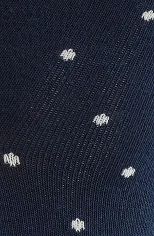 CASA CLARA Polka Dot Ruffle Crew Socks - Navy
