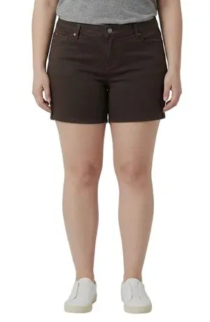 SLINK JEANS Stretch Cotton Blend Shorts - Black