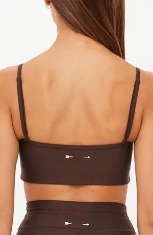 The Upside Oxford Hutton Scoop Neck Sports Bra - Brown