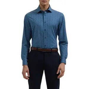 Bugatchi James Ooohcotton Print Shirt - Navy