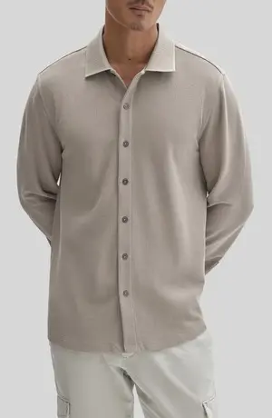 Robert Barakett Sorrell Long Sleeve Knit Shirt - Tapestry