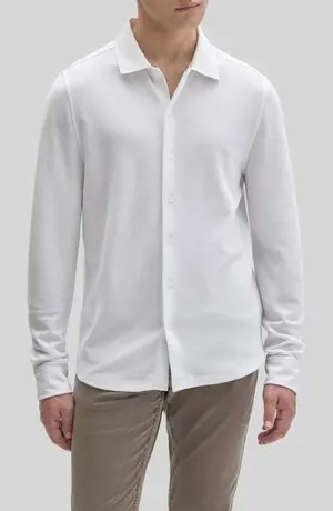 Robert Barakett Sorrell Long Sleeve Knit Shirt - White