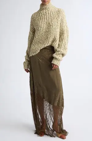 Ulla Johnson Albie Wide Ribbed Turtleneck Sweater - Alabaster