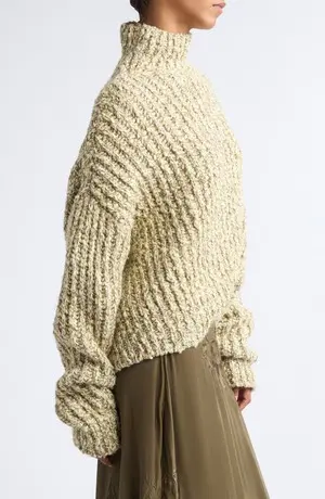 Ulla Johnson Albie Wide Ribbed Turtleneck Sweater - Alabaster