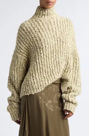 Ulla Johnson Albie Wide Ribbed Turtleneck Sweater - Alabaster