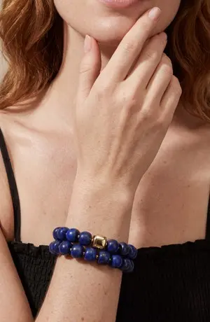 Ettika Lazuli Power Bead Bracelet Stack