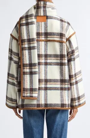 TOCCIN Greyson Plaid Scarf Jacket