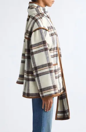 TOCCIN Greyson Plaid Scarf Jacket