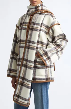 TOCCIN Greyson Plaid Scarf Jacket