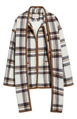 TOCCIN Greyson Plaid Scarf Jacket
